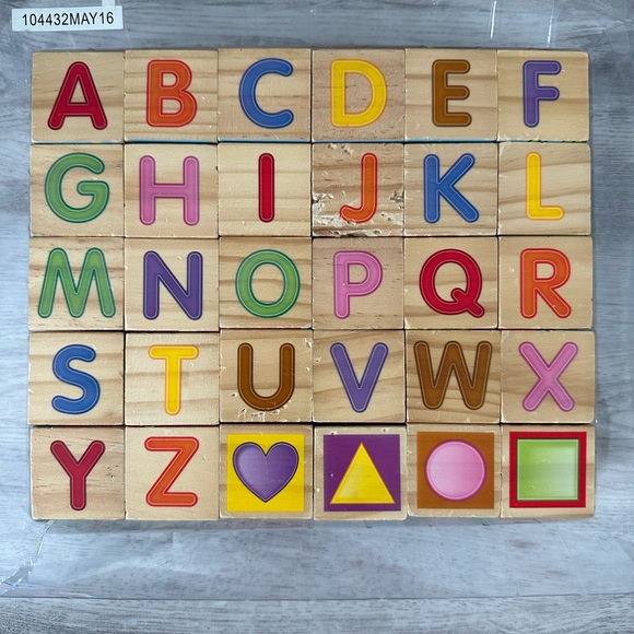 Fisher-Price | Toys | Wooden Alphabet Cubes Building Blocks For Kids ...